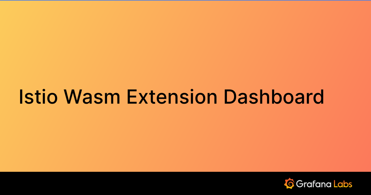 Istio Wasm Extension Dashboard | Grafana Labs
